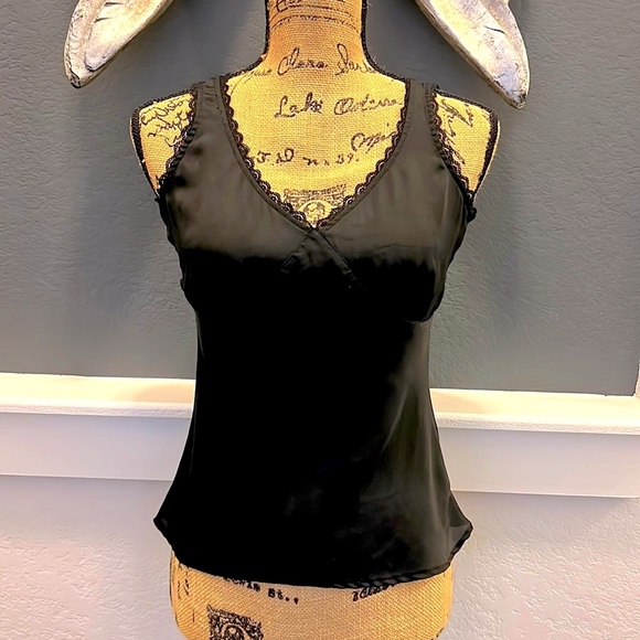 New York & Company | Tops | Nyc Satin Top With Lace Detailing | Poshmark